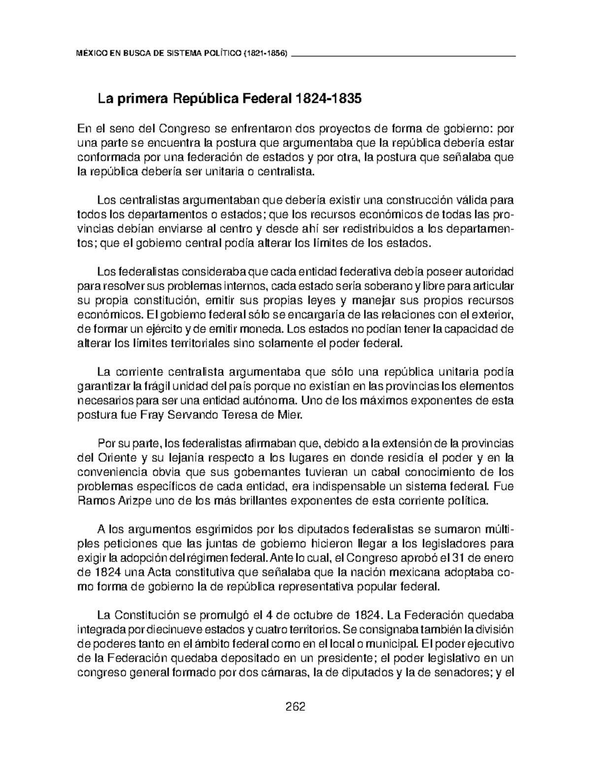 La Primera República Federal en México (1824-1835): Un Análisis Hist ...
