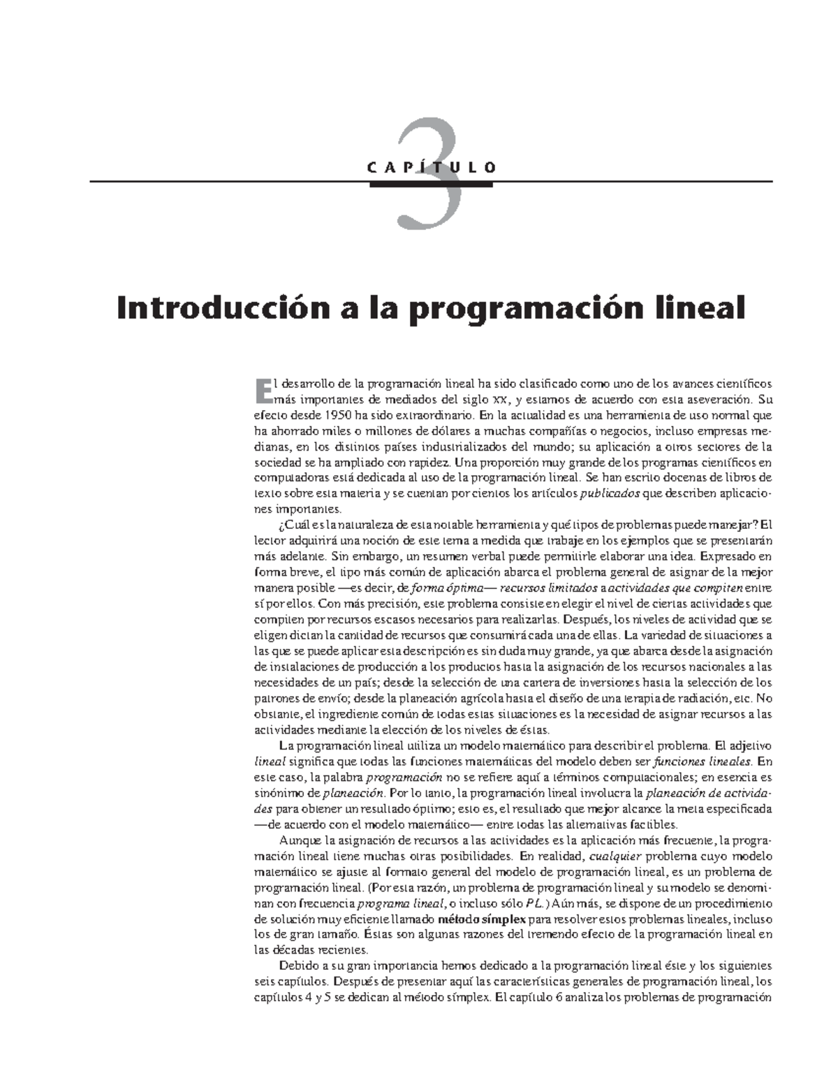 Introduccion a la programacion lineal - 3 ####### C A P Í T U L O ...