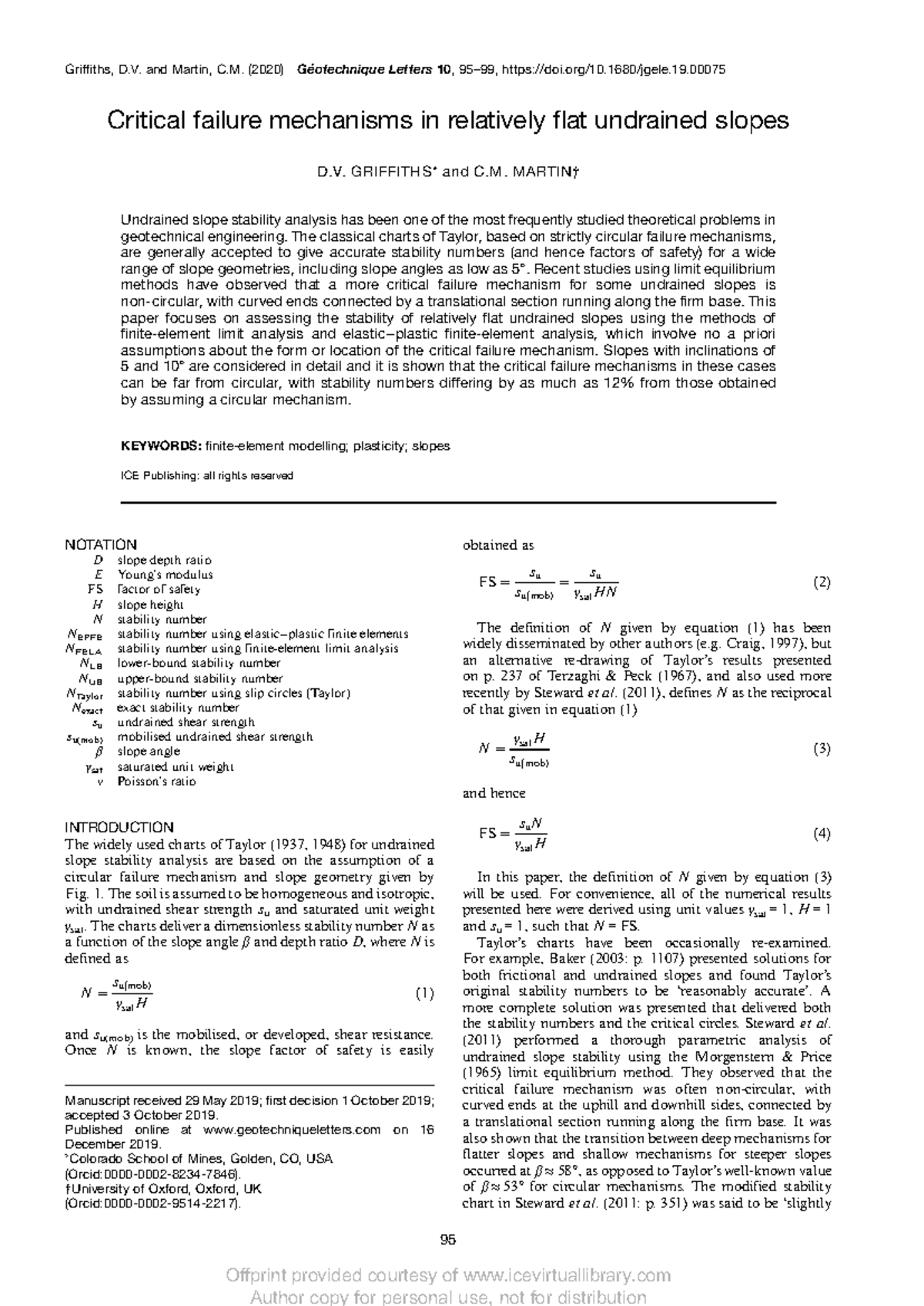 Circular failure - Critical failure mechanisms in relatively flat ...