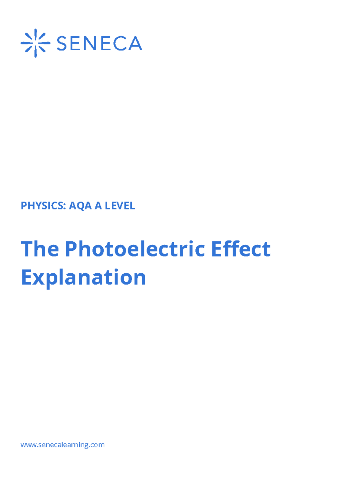 PHYSICS: AQA A LEVEL Photoelectric Effect & Photon Model Explained ...