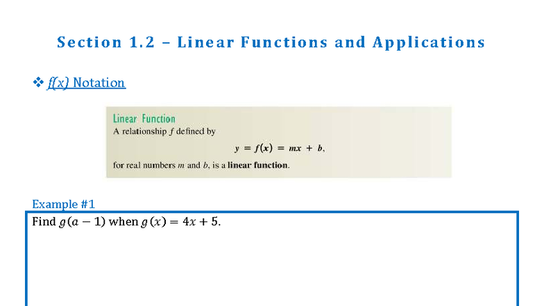 MAC 2233 Module 1: Linear & Exponential Functions Notes - Studocu
