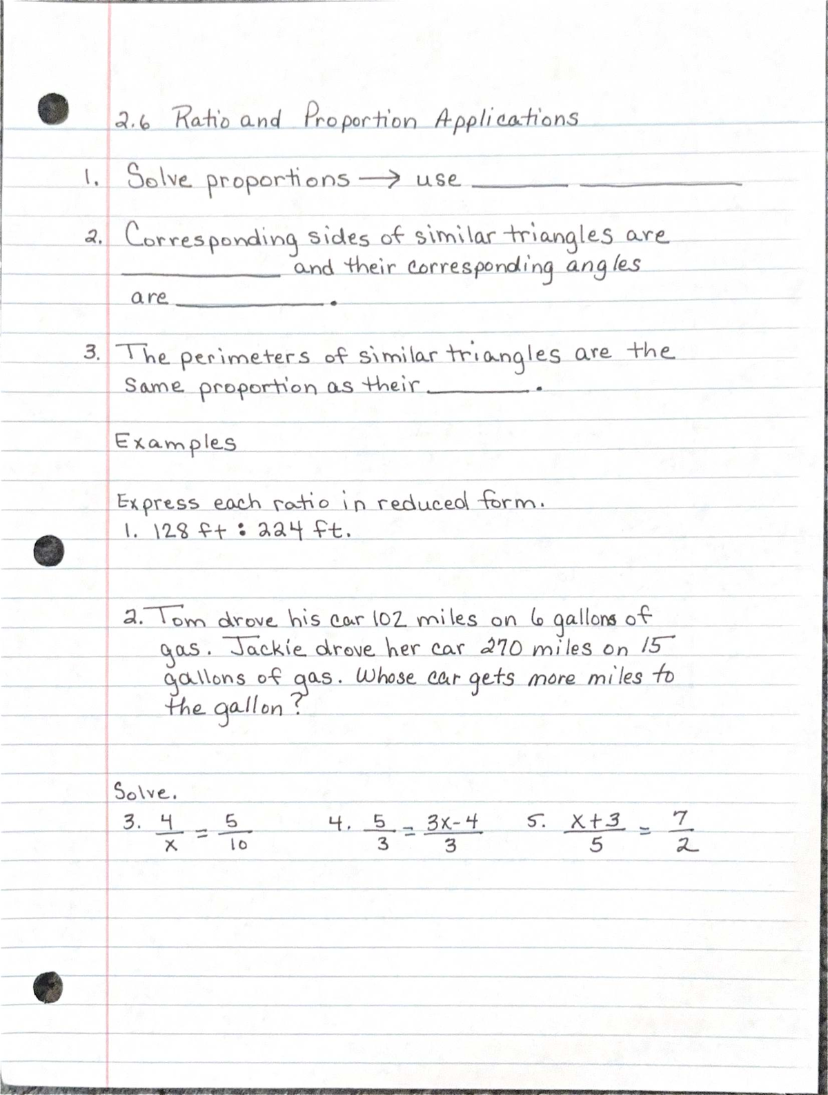 2.6 Ratio and Proportion Applications: Solving Proportions and Examples ...