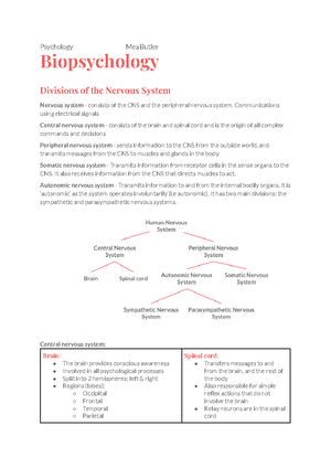 Biopsyhology tutor 2u booklet - AQA A LEVEL PSYCHOLOGY REVISION ...