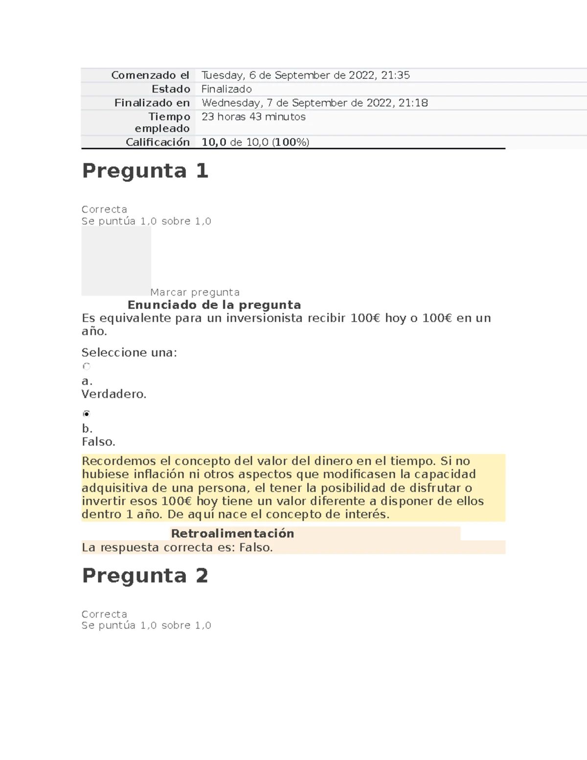 Examen 3 - FORMULACION Y EVALUACION DE PROYECTO - Comenzado el Thursday ...