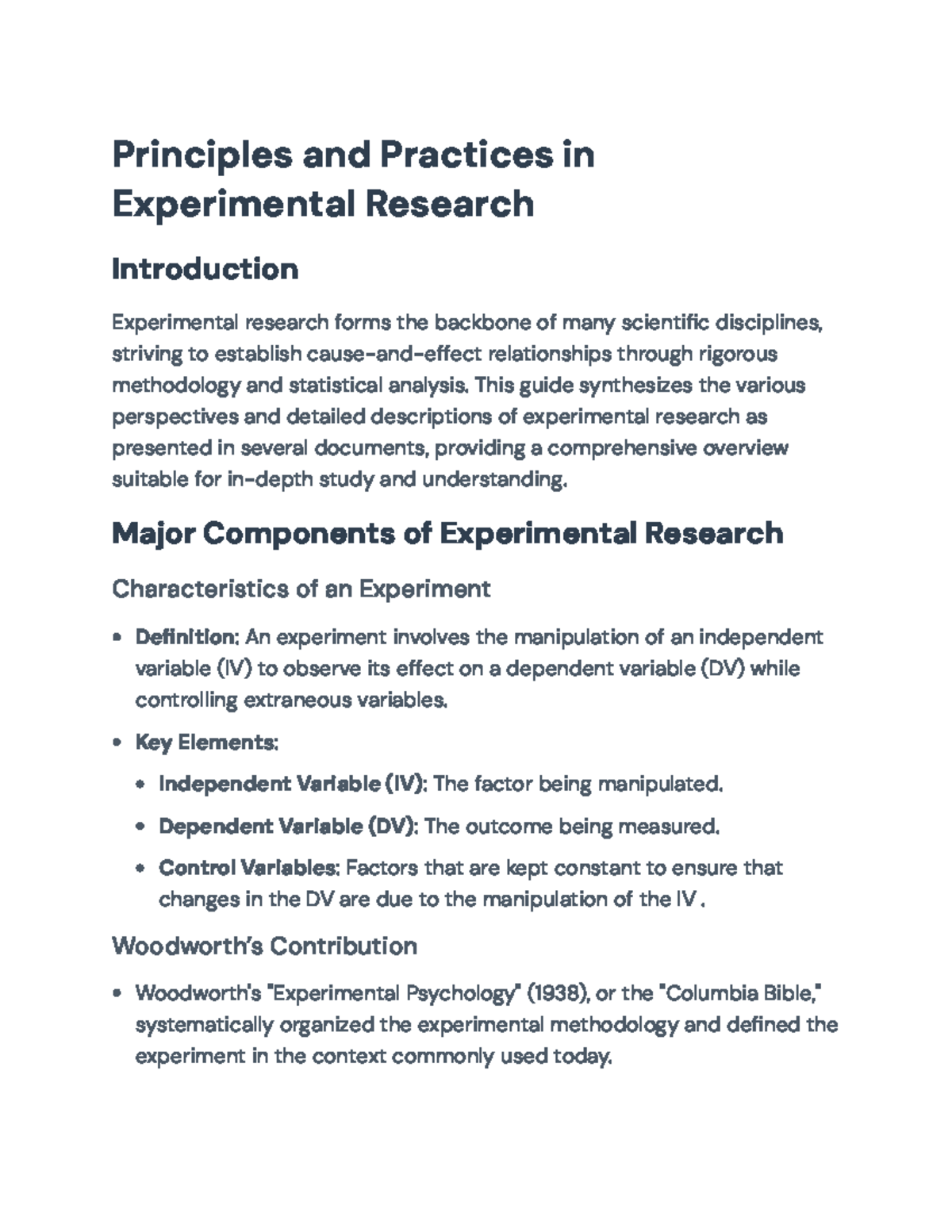 Principles and Practices of Experimental Research: A Comprehensive ...