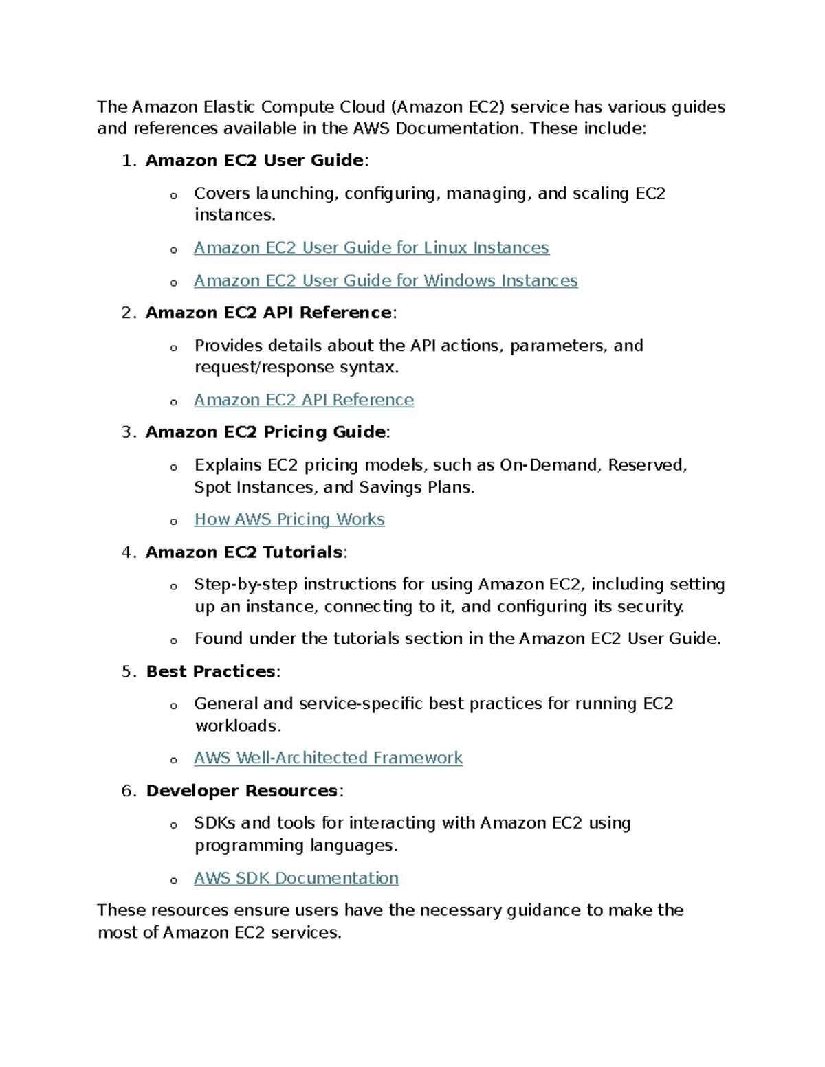 AWS EC2 & S3 Documentation Overview - Homework 1 - Studocu