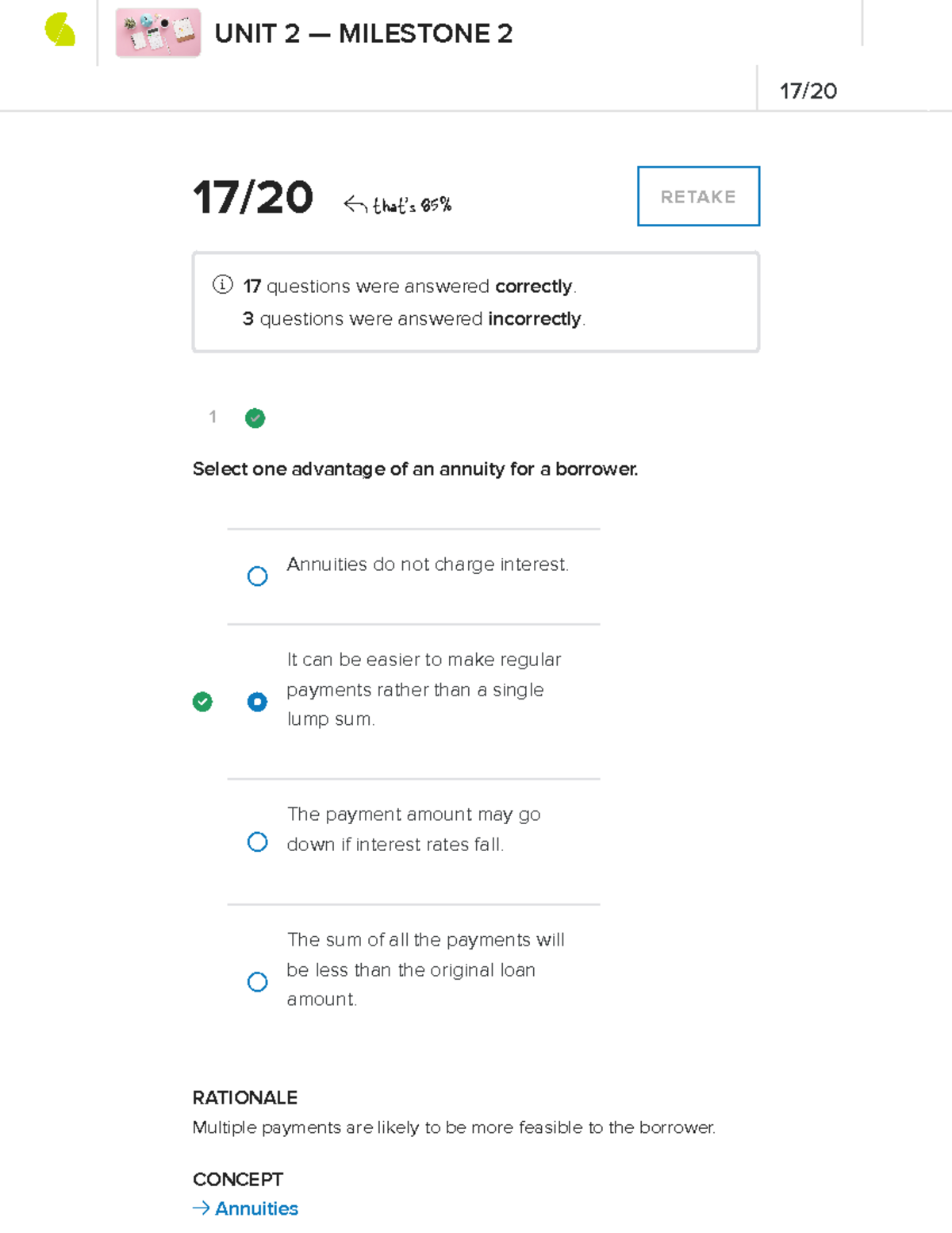 Sophia FIN 301 Unit 2 Milestone: Annuities, Stocks, and Interest Rates ...