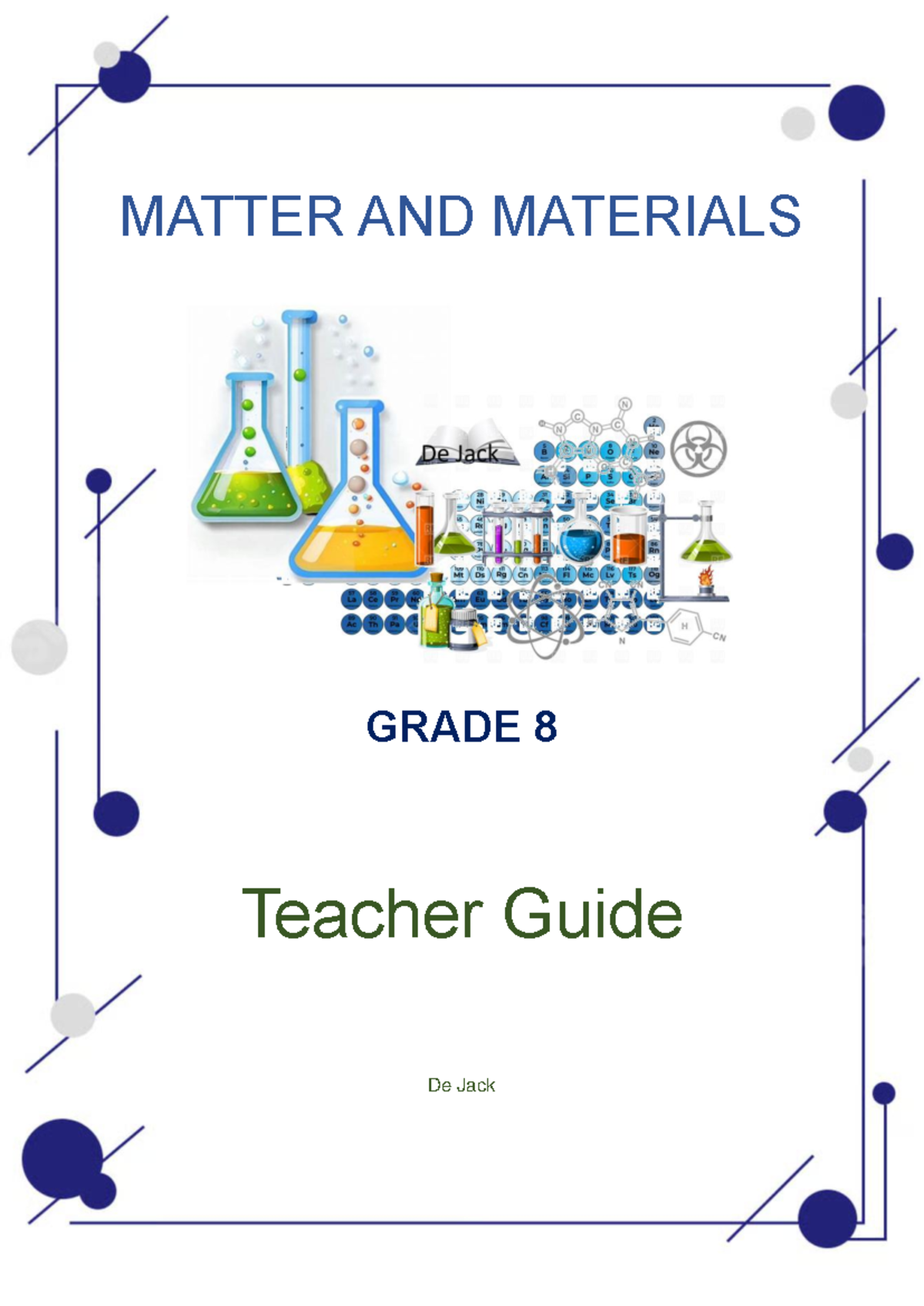 NS Grade 8 Term 2 Teacher Guide: Matter and Materials Overview - Studocu