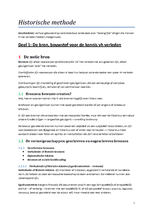 Historische methode - Historische methode (Prof. Peter Stabel & Milan ...