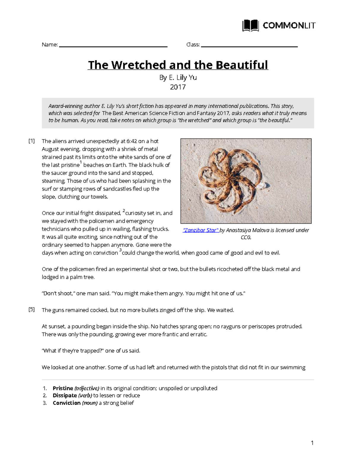 The Wretched and the Beautiful: An Analysis of E. Lily Yu's Short ...