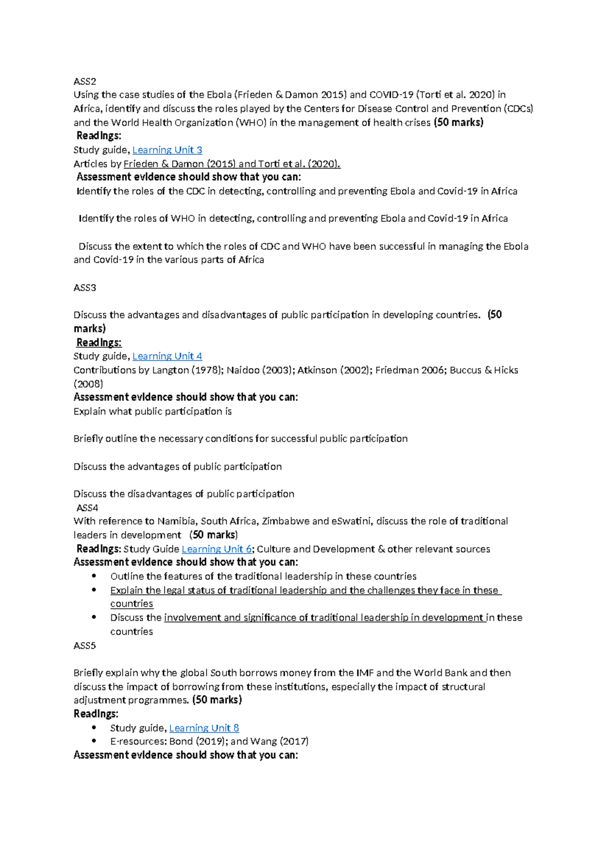 DVA1502 MY Scope - 2020 previous question papers - ASS Using the case ...