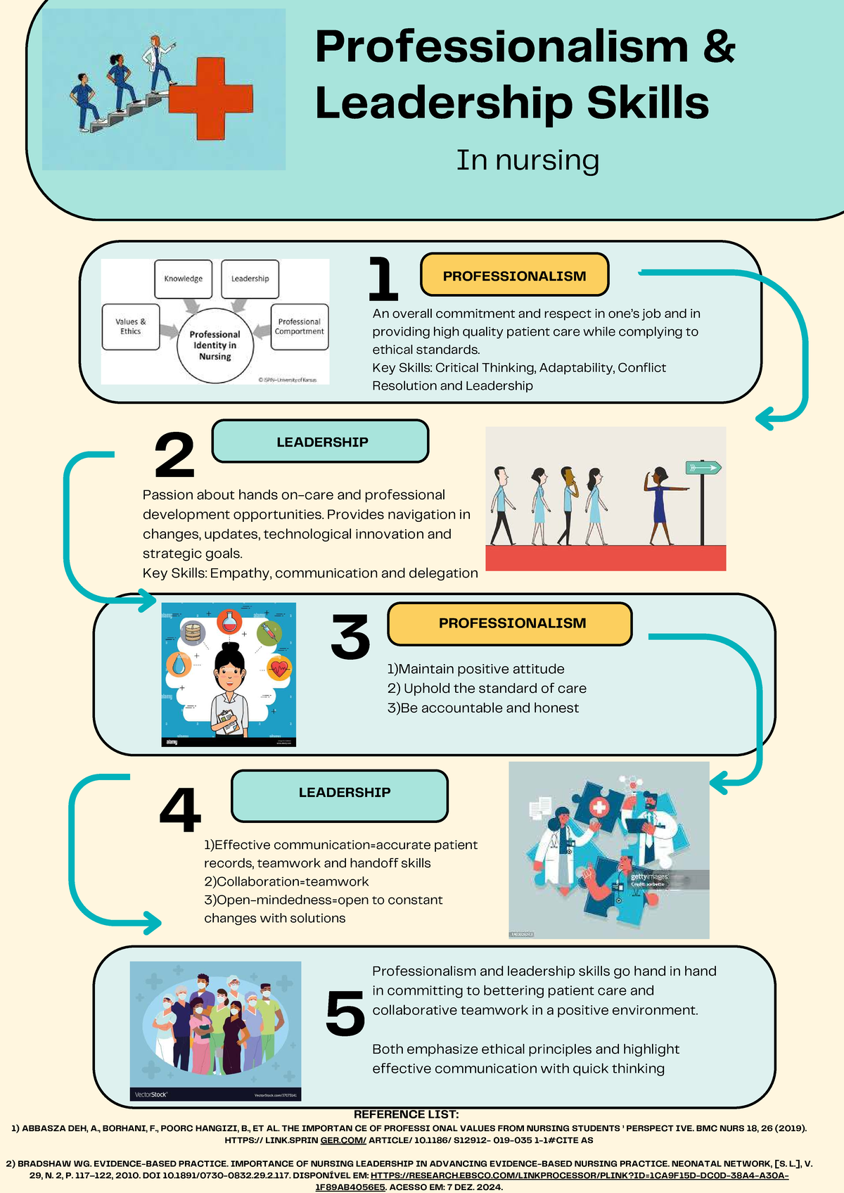 Professionalism and leadership skills in nursing: An infographic guide ...