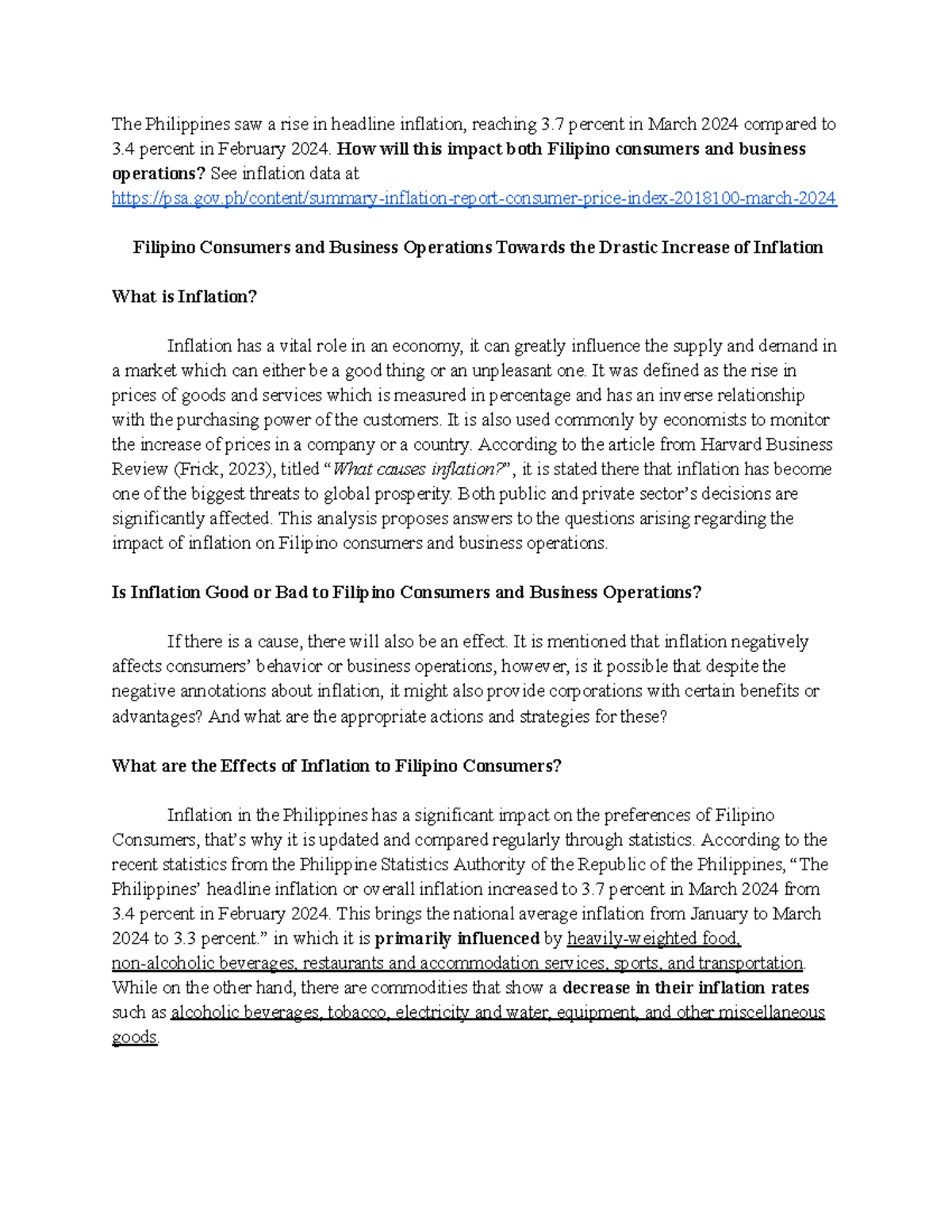 Impact of Inflation on Filipino Consumers & Businesses (2024 Analysis ...