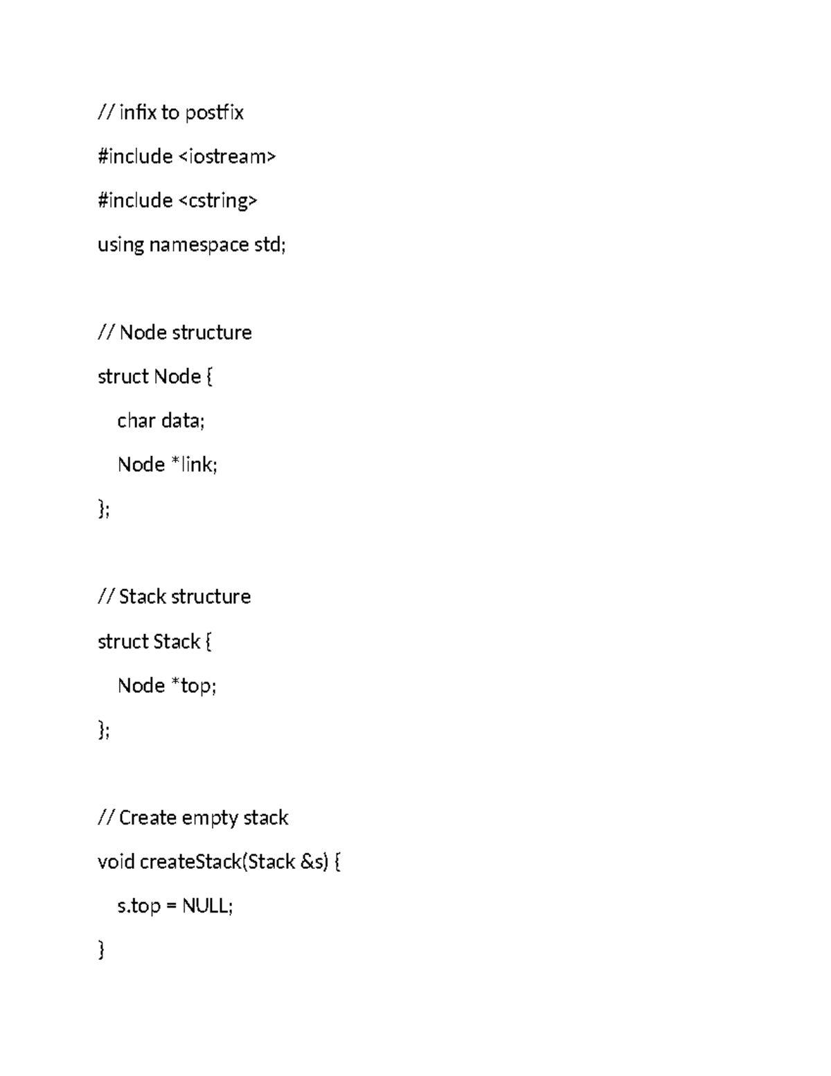 Infix to Postfix Conversion: Data Structures & Algorithms - Studocu