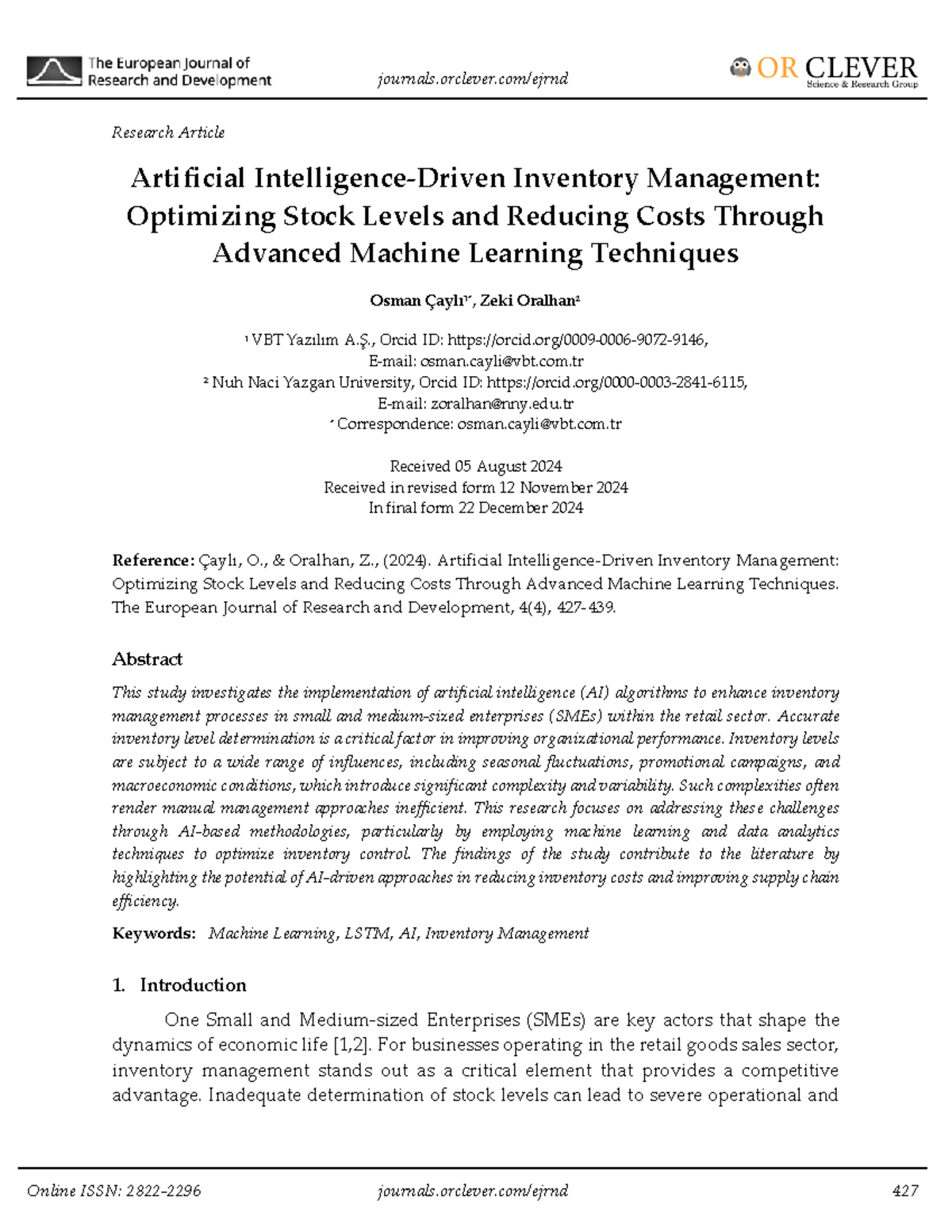 Artificial Intelligence-Driven Inventory Management: Optimizing Stock ...