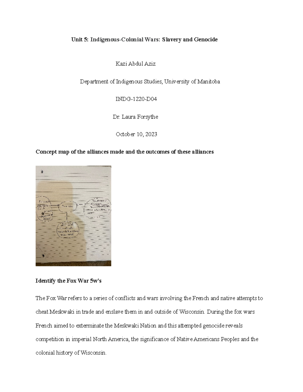 INDG-1220-D Unit 5 - Indigenous Wars: The Fox War Analysis and Impacts ...