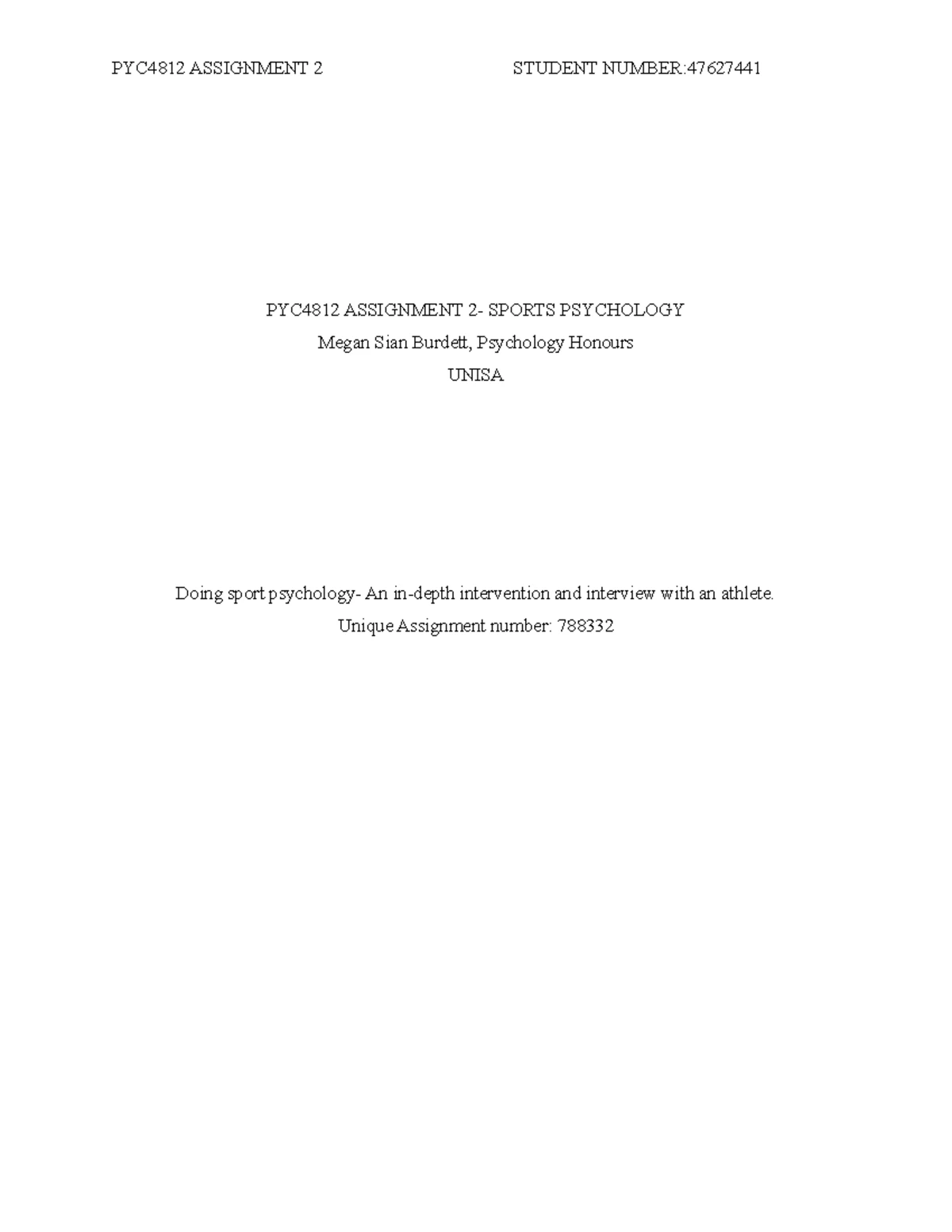 PYC4802 Assignment 1 Feedback - PYC Assignment 1 Feedback 1) Circular causality means... Select ...