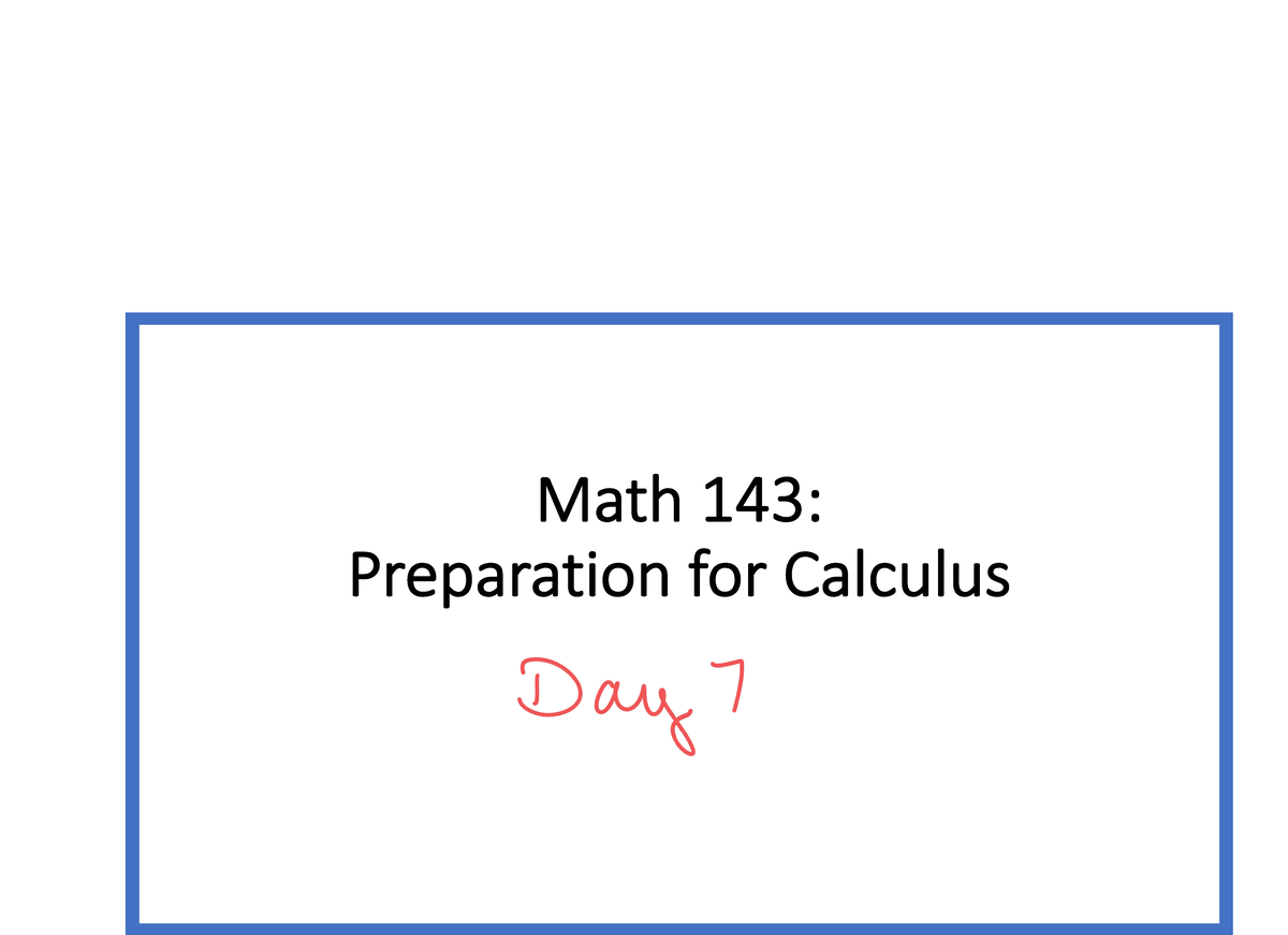 Math 143: Graphing Equations & Circle Basics Notes - Studocu