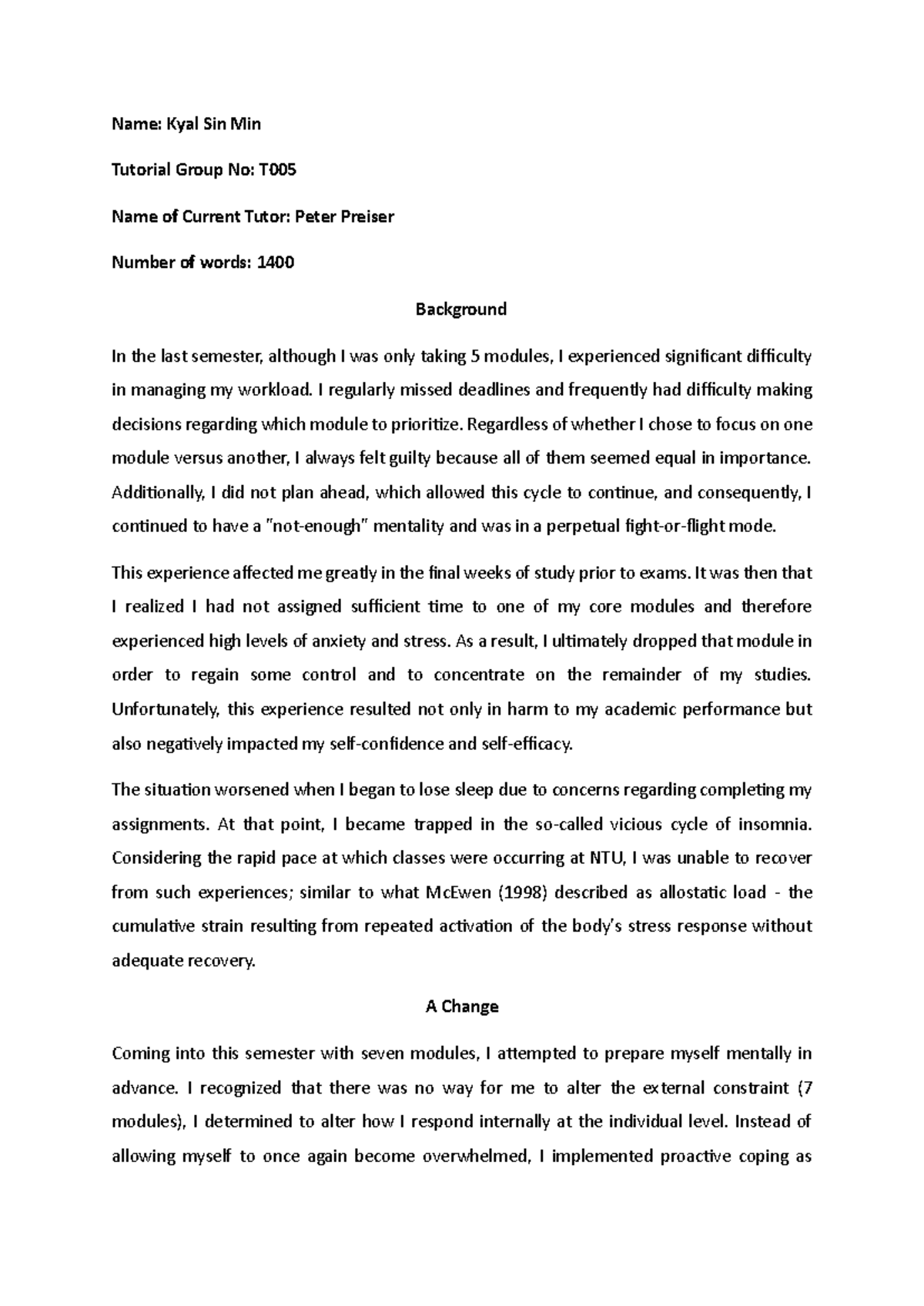 Managing Academic Workload: Strategies for Success (T005) - Studocu