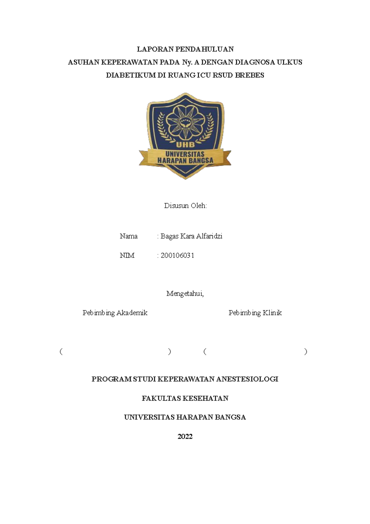 Asuhan Keperawatan pada Ulkus Diabetikum (LP Ulkus DM) - Studocu