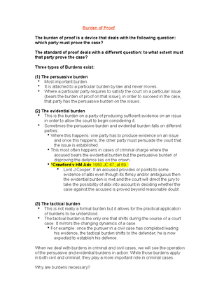 [Solved] balance of probabilities definition given in Scots law case ...