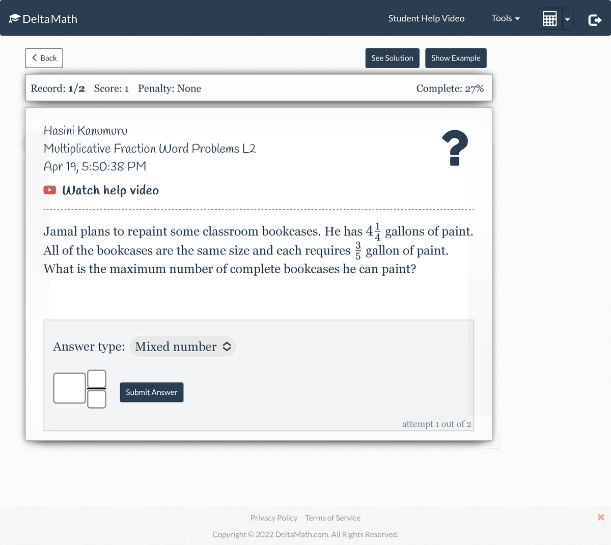 Delta Math - DeltaMath Student Help Video Tools ! ####### Back See ...