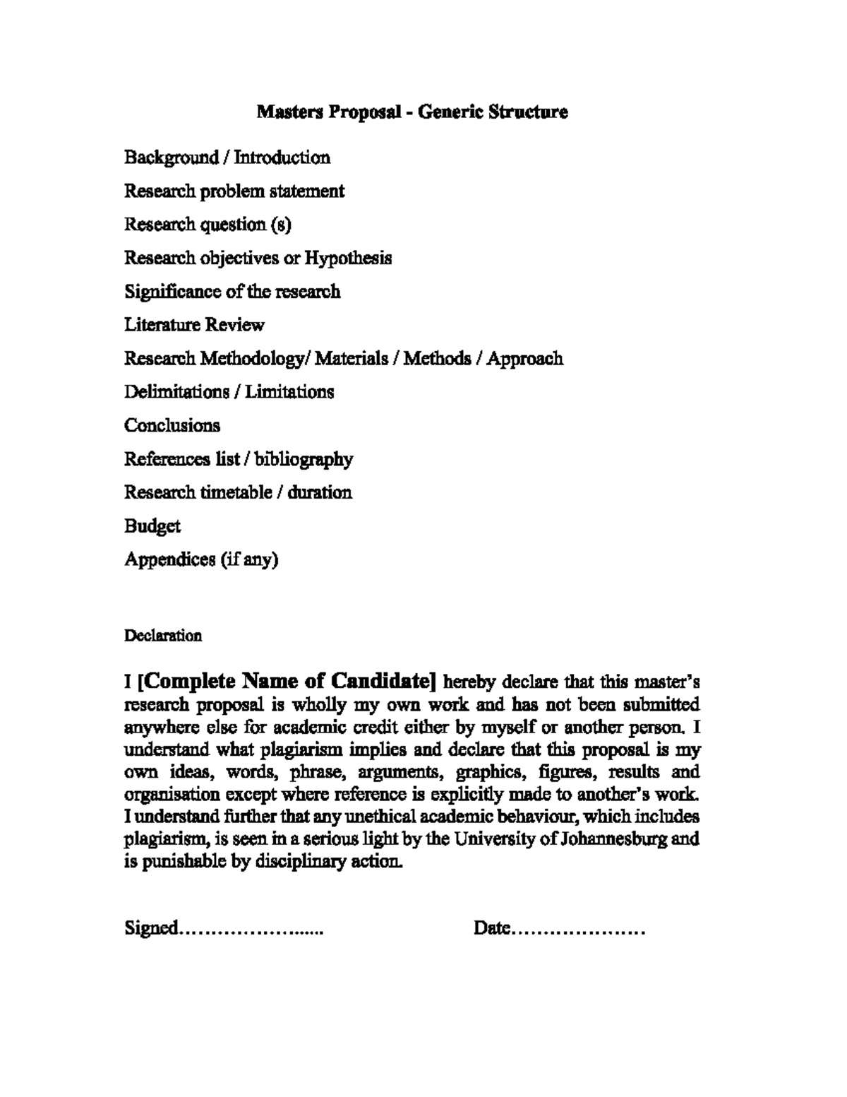 Research Proposal Structure: Key Components and Guidelines - Studocu