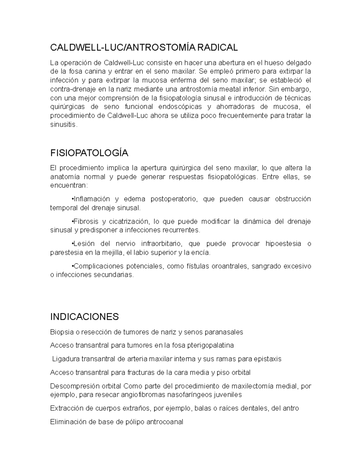 Caldwell-Luc Procedure: Surgical Technique & Indications for Acess ...