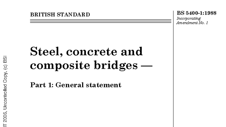 BS5400-part 1 1988 - code - BRITISH STANDARD BS 5400-1: Incorporating ...