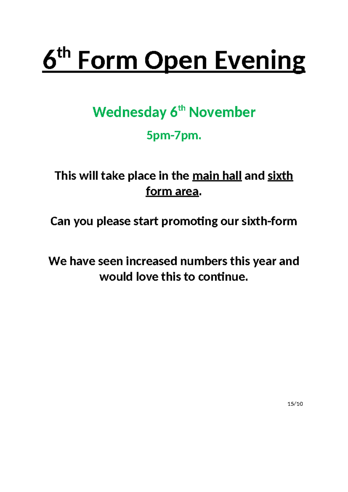6th form open evening - Studying business studies in 6th form - 6 th ...