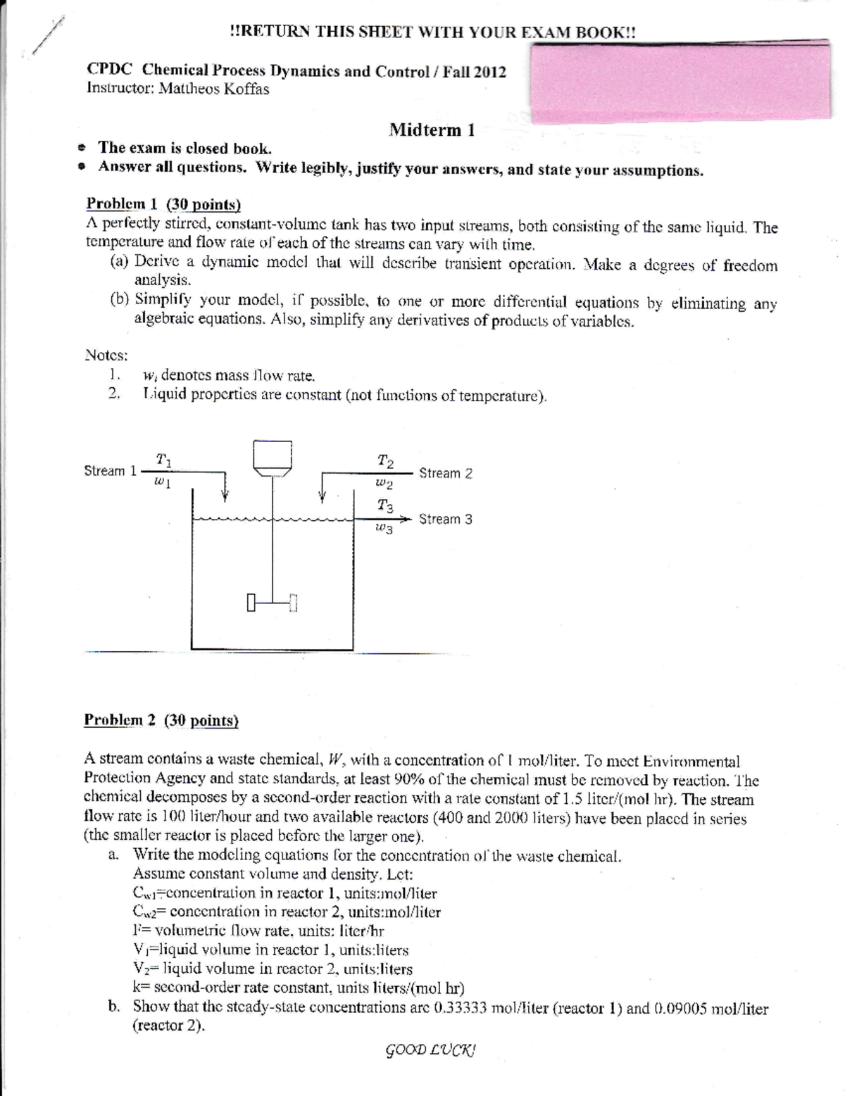 PRC TUT 1 - modelling - IIRETURN THIS SHEET \'ITH YOTR ET{}I BOOK ...