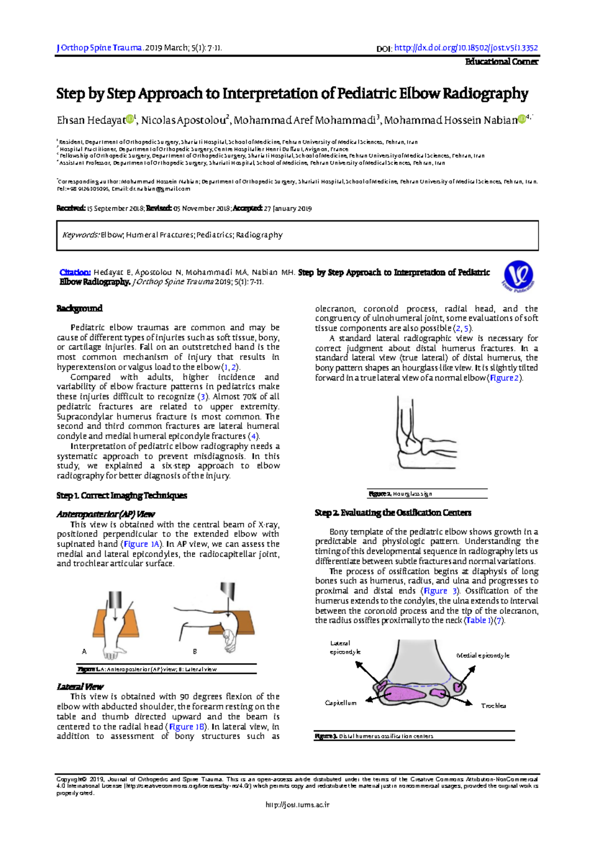 Stepwise Approach to Pediatric Elbow Radiography Interpretation (J ...