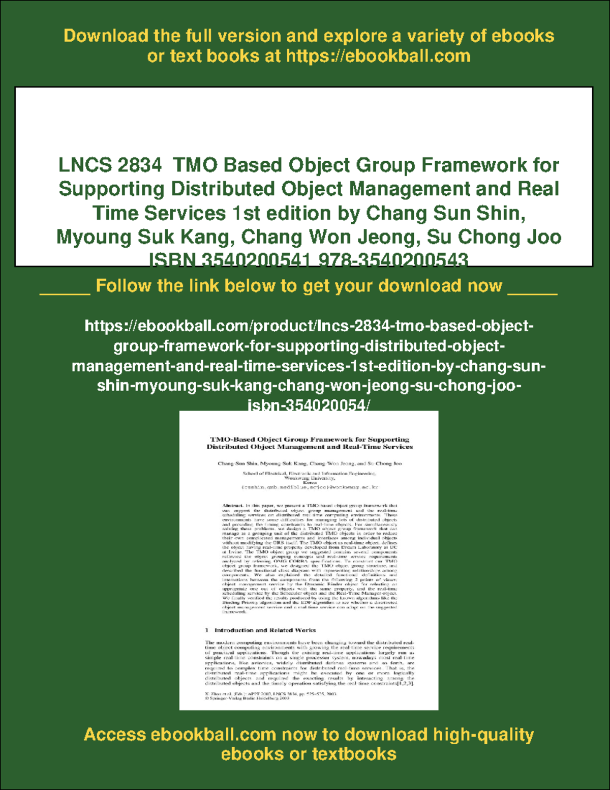 1304 - Lncs 2834 tmo based object group framework for supporting ...