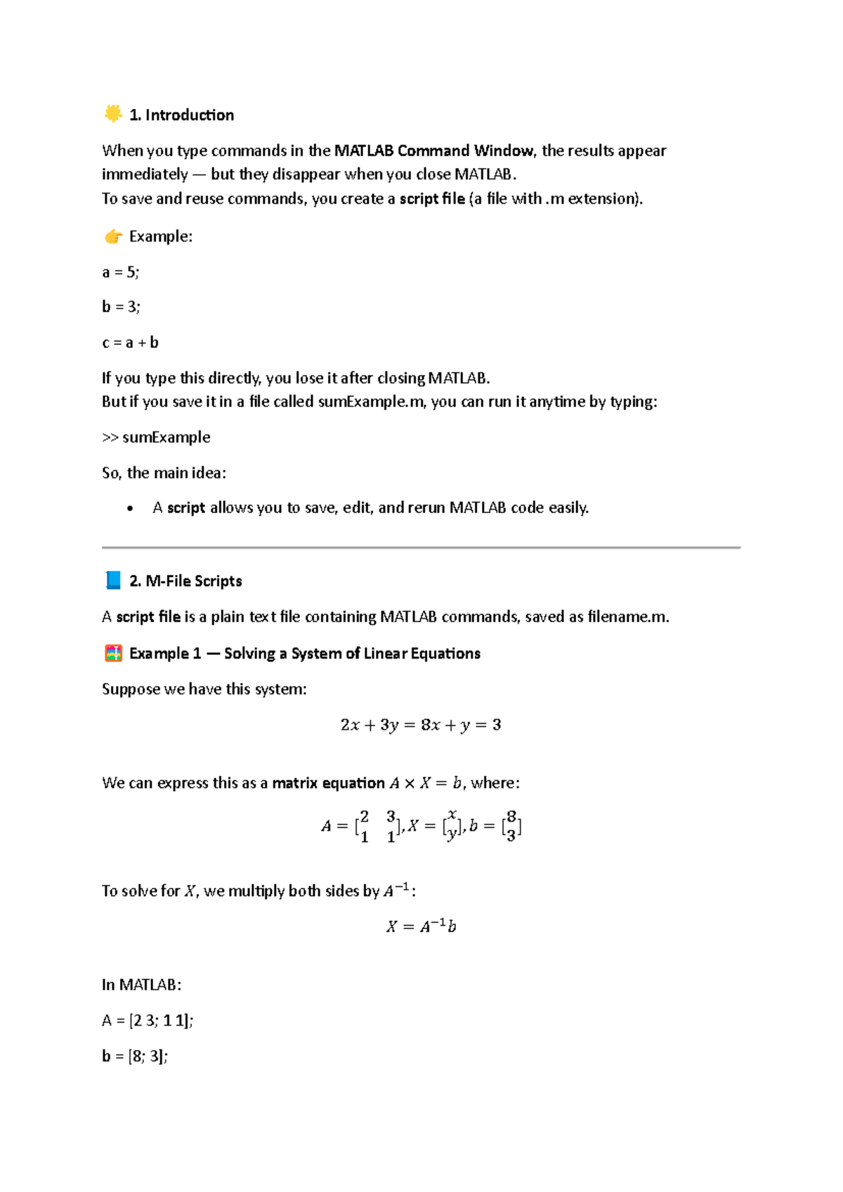 MATLAB Programming Concepts and Debugging Techniques (Course Code ...