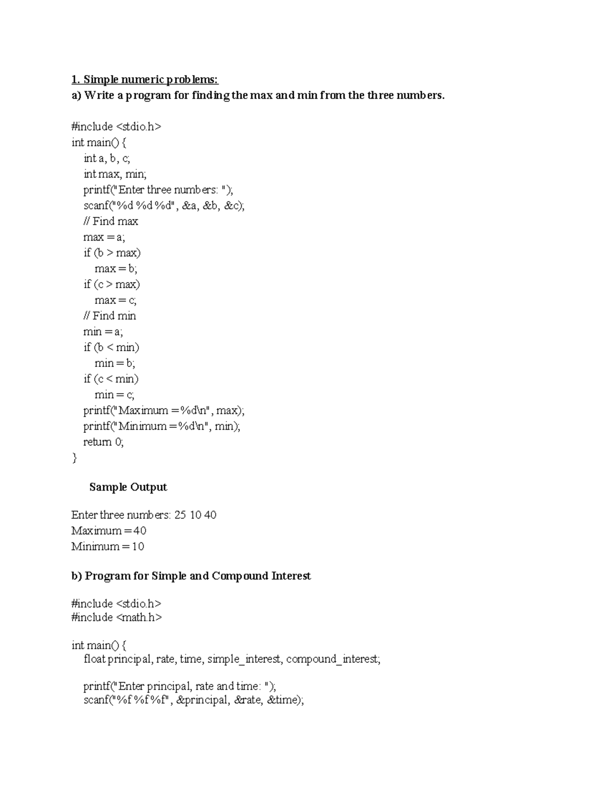 Programming Manual: Numeric Problems, Arrays, Files, and Strings - Studocu