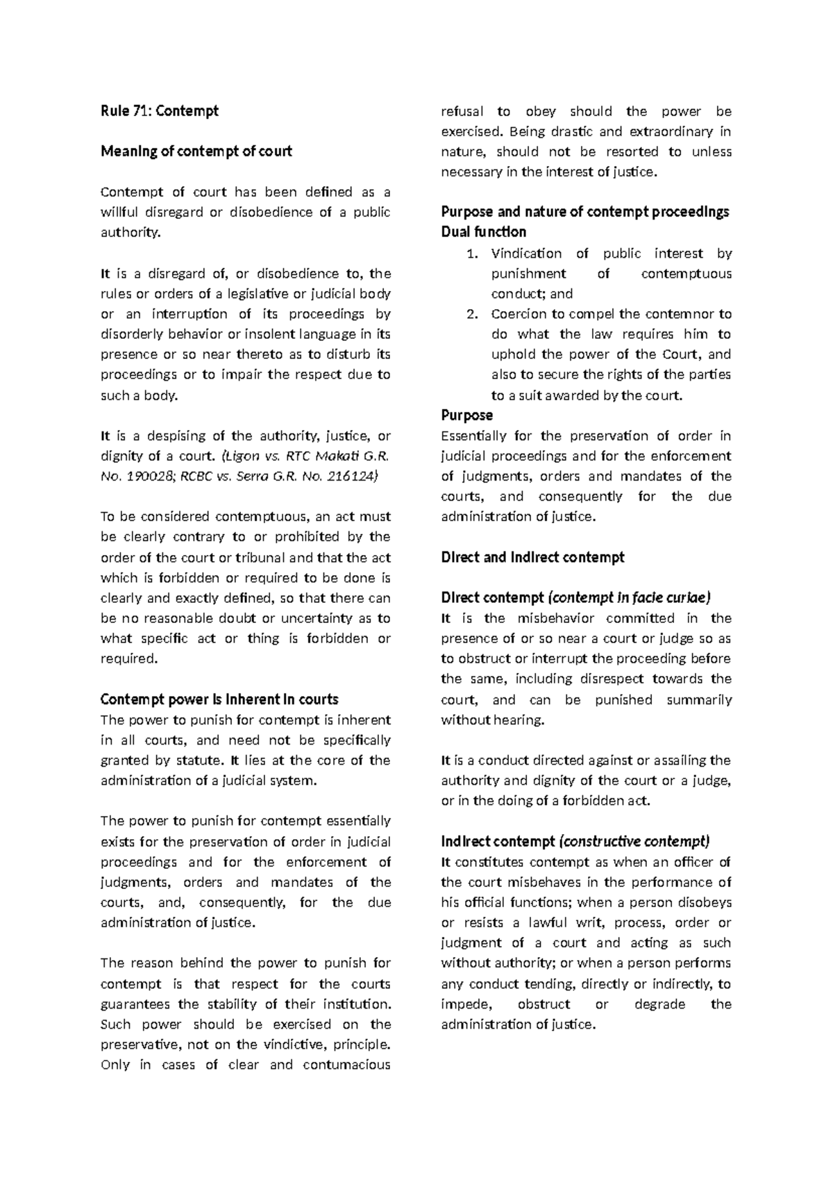 Rule 71 - Summary Civil Procedure: The bar lectures series - Rule 71 ...