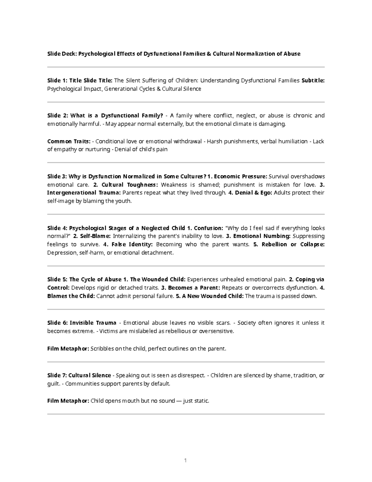 Dysfunctional Family Psychology: Understanding Cultural Normalization ...