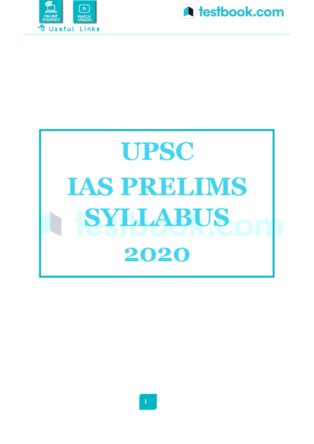 UPSC IAS Prelims Syllabus 2020: Comprehensive Guide for Aspirants - Studocu