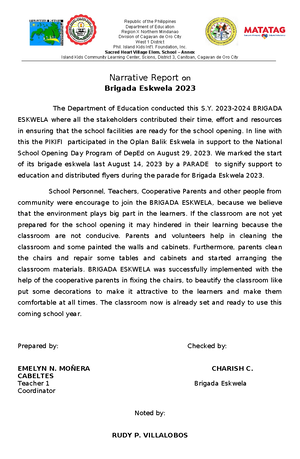 OIC-MEMO - A sample memorandum for Office in charge - Republic of the ...