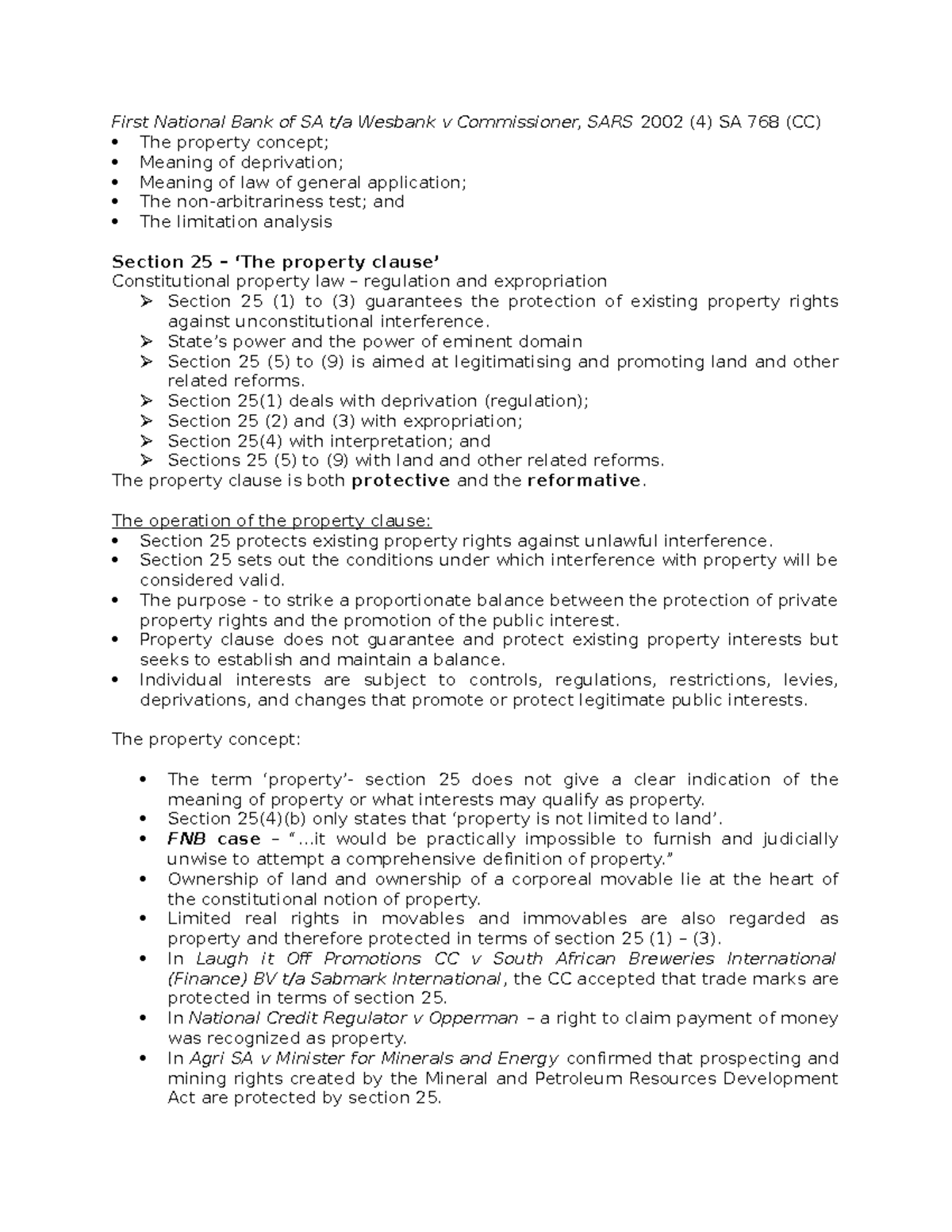Fnb and checkers - First National Bank of SA t/a Wesbank v Commissioner ...