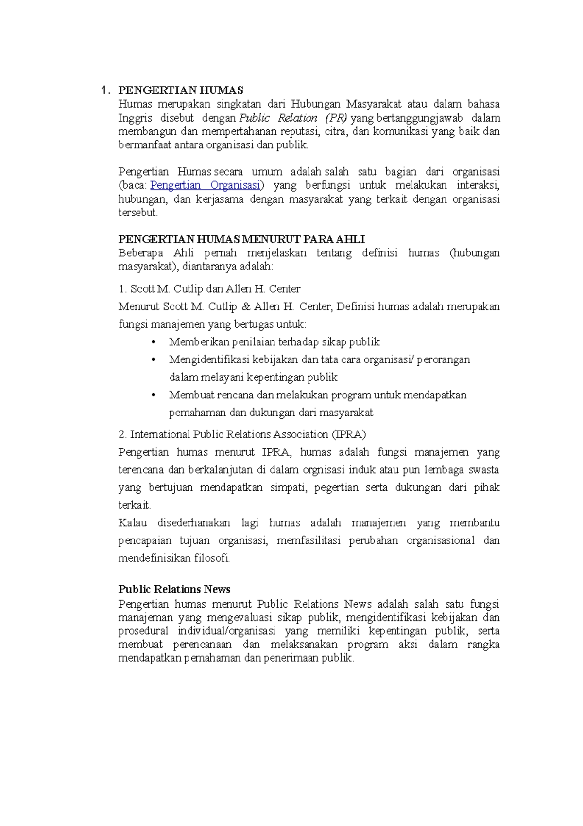 Makalah Tentang Humas: Definisi, Karakteristik, dan Fungsi Humas - Studocu