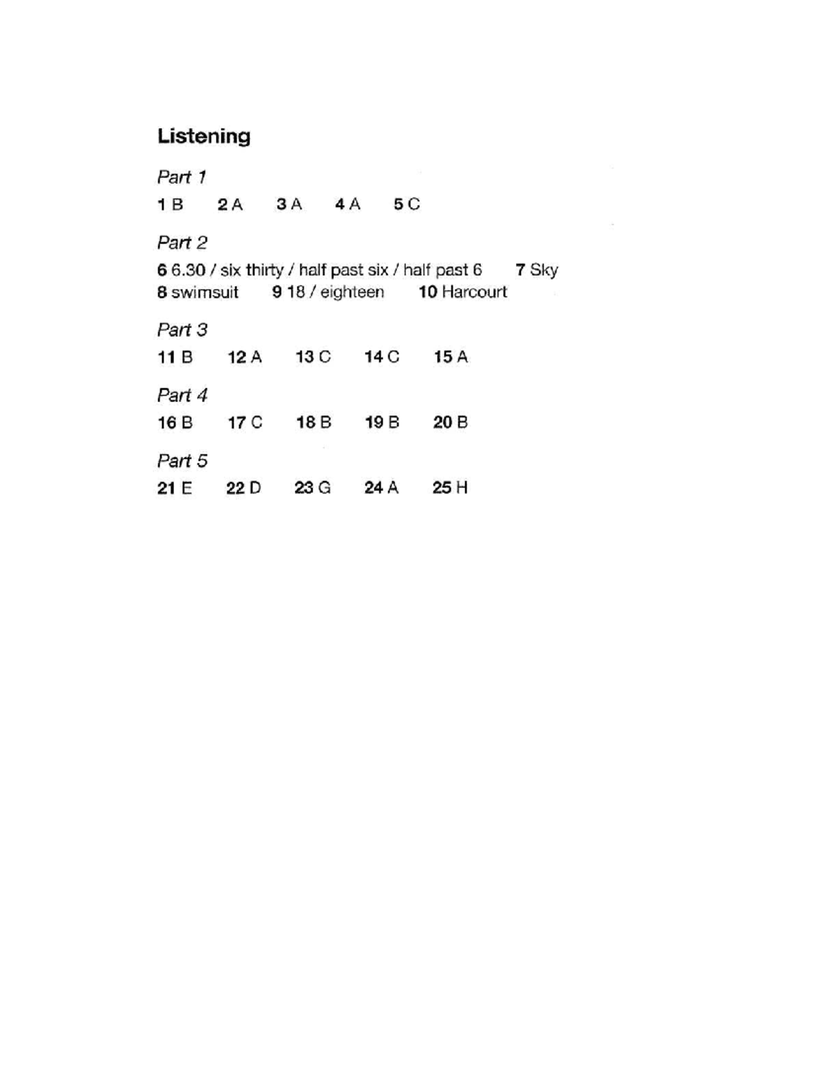 KET 1 TEST 5 Listening Practice and Transcript - Studocu