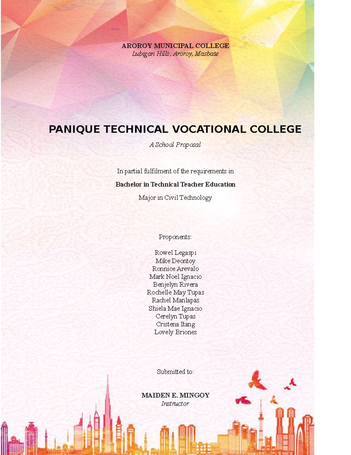 Curriculum Development Defense - AROROY MUNICIPAL COLLEGE Lubigan Hills ...