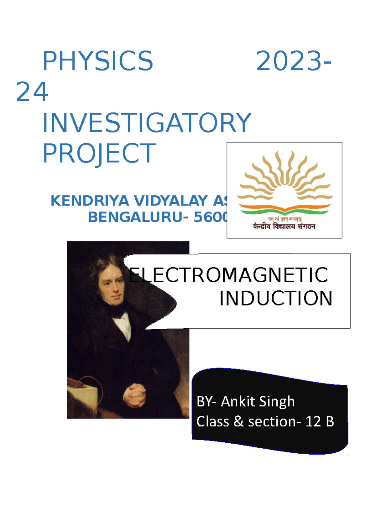 Electromagnetic Induction Investigatory Project - Class 12 - Studocu