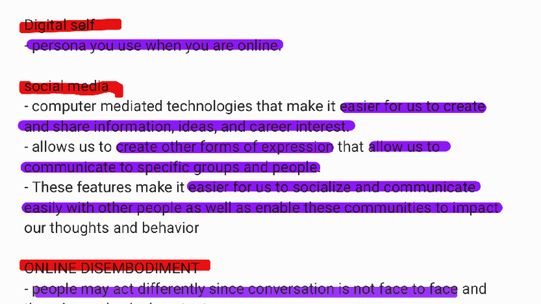 Digital Self: Understanding Online Identity and Disinhibition - Studocu