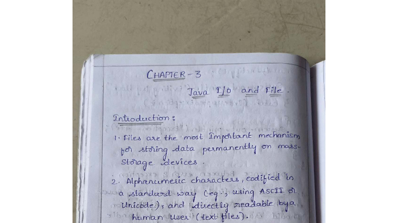 Java Unit 4: Chapter 3 - Understanding Files and Streams - Studocu