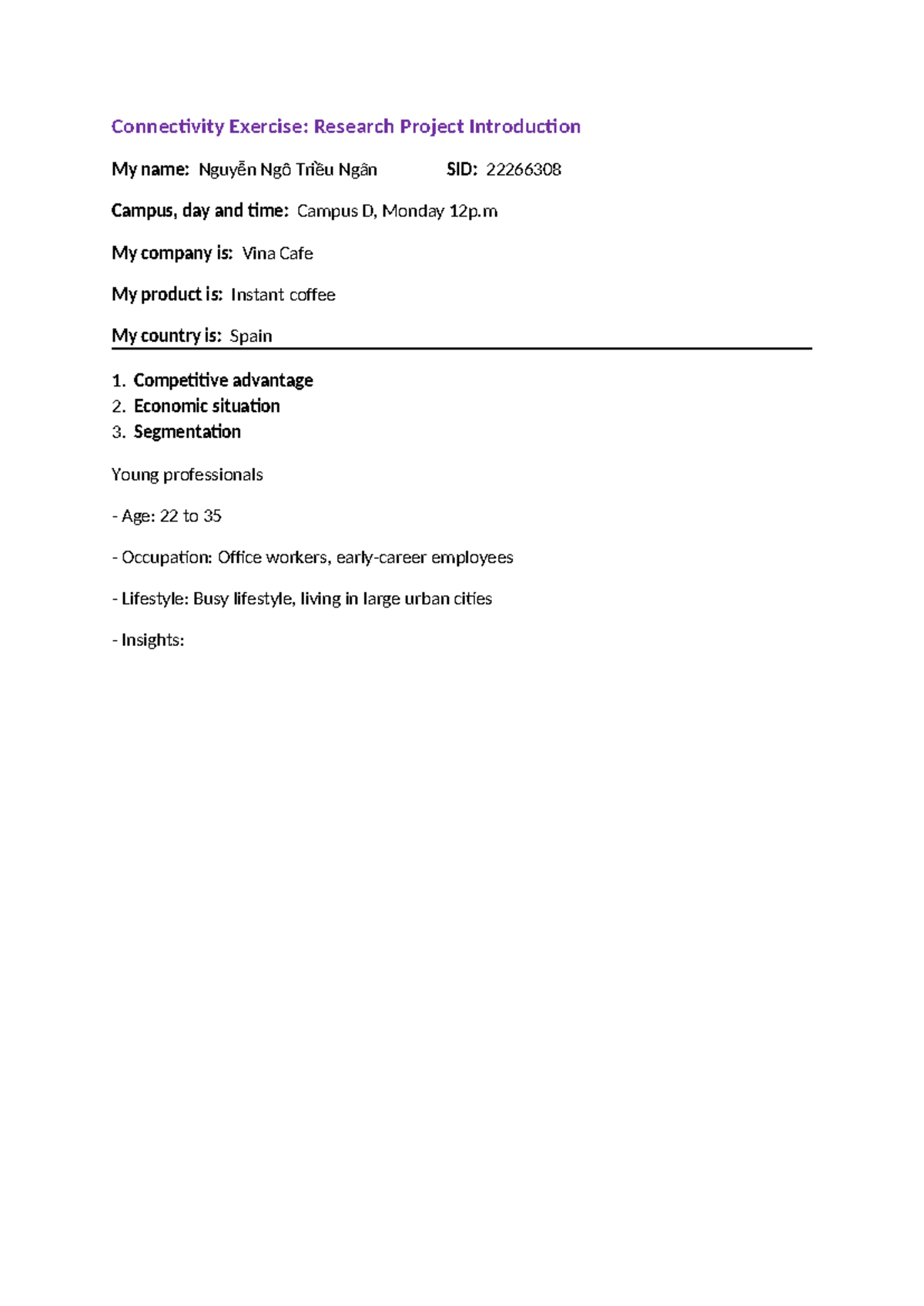 Connectivity Exercise Template - Connectivity Exercise: Research ...