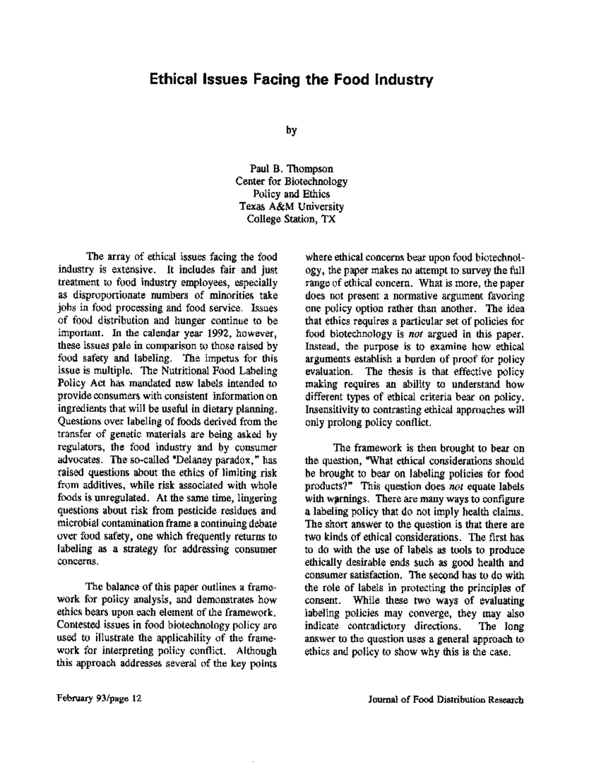 Food Industry Readings for BSHM Students - BS Hospitality Management ...