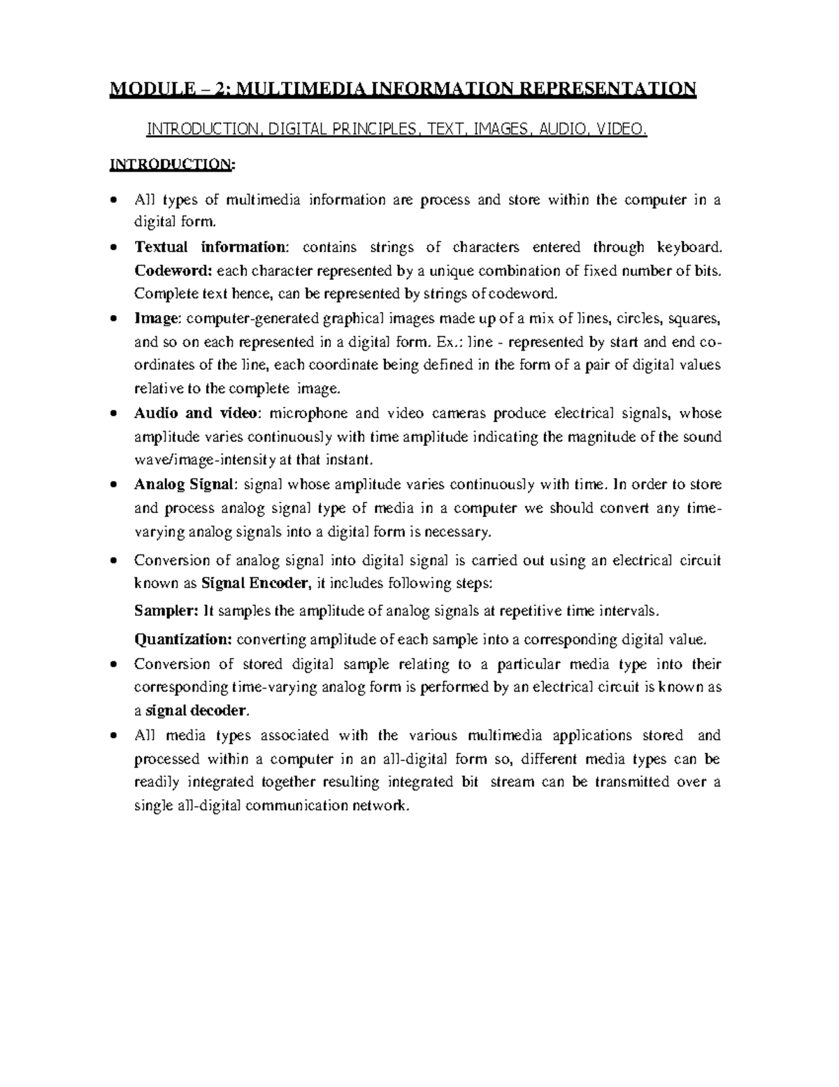 Module 2: Multimedia Information Representation - Digital Principles and Media - Studocu