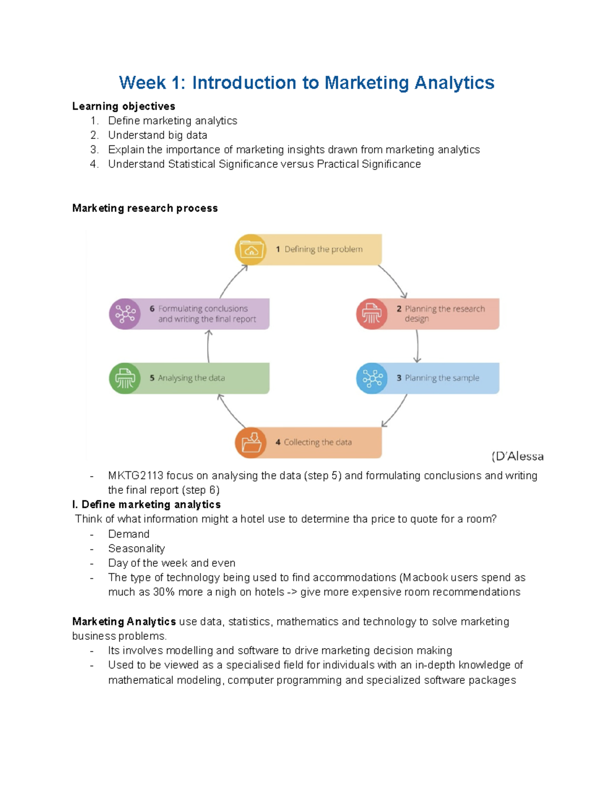 [MKTG 2113] WEEK 1 - Week 1: Introduction to Marketing Analytics ...